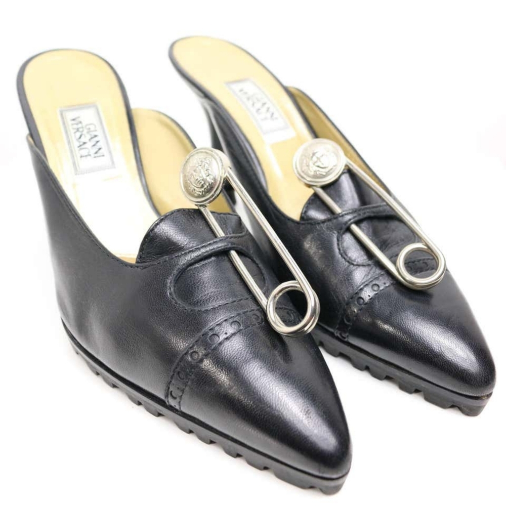 Rare Gianni Versace Safety Pin Mules - Gem